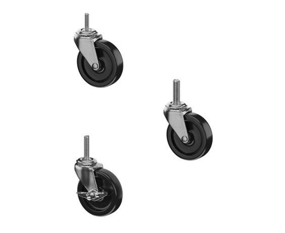 Threaded Stem Casters With Polyolefin Wheels